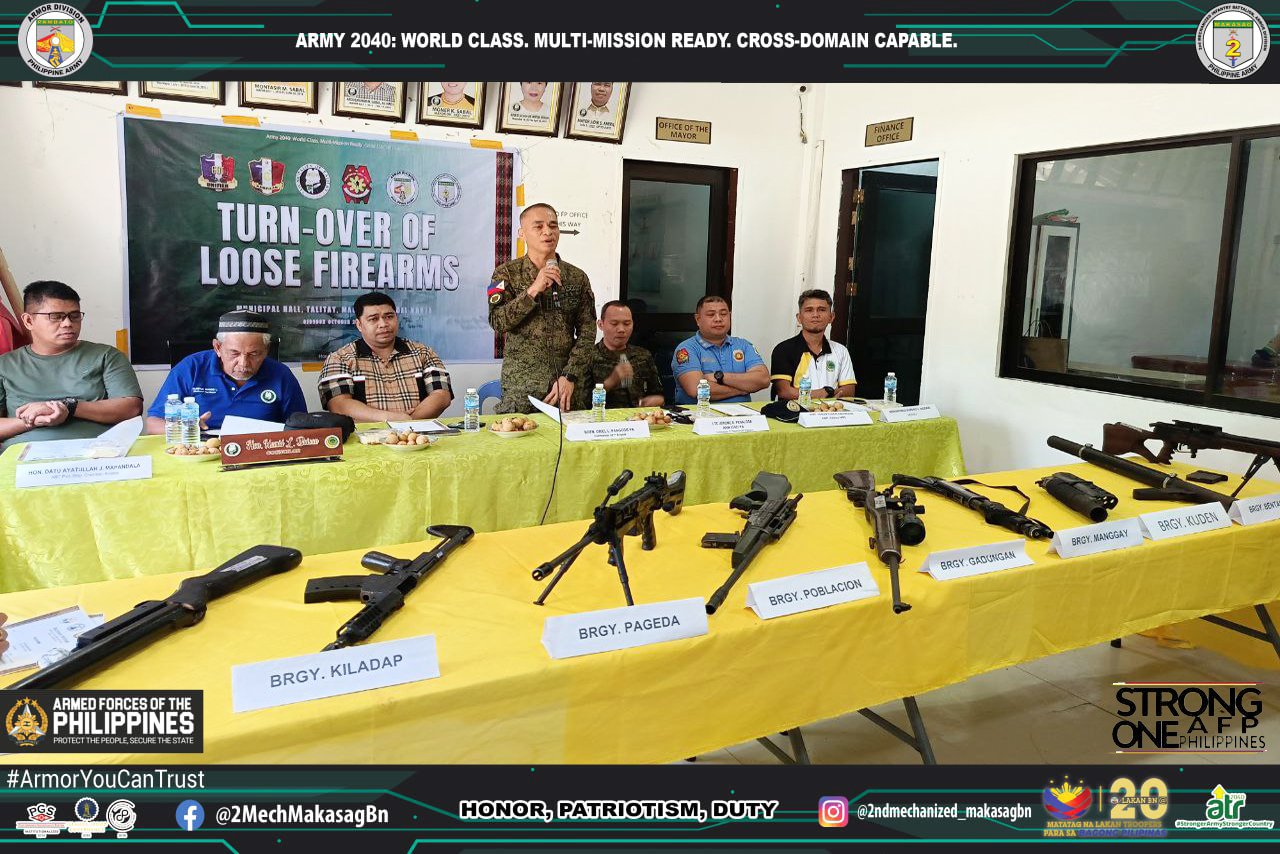 Turnover of Loose Firearms in Talitay, Maguindanao: A Step Towards ...