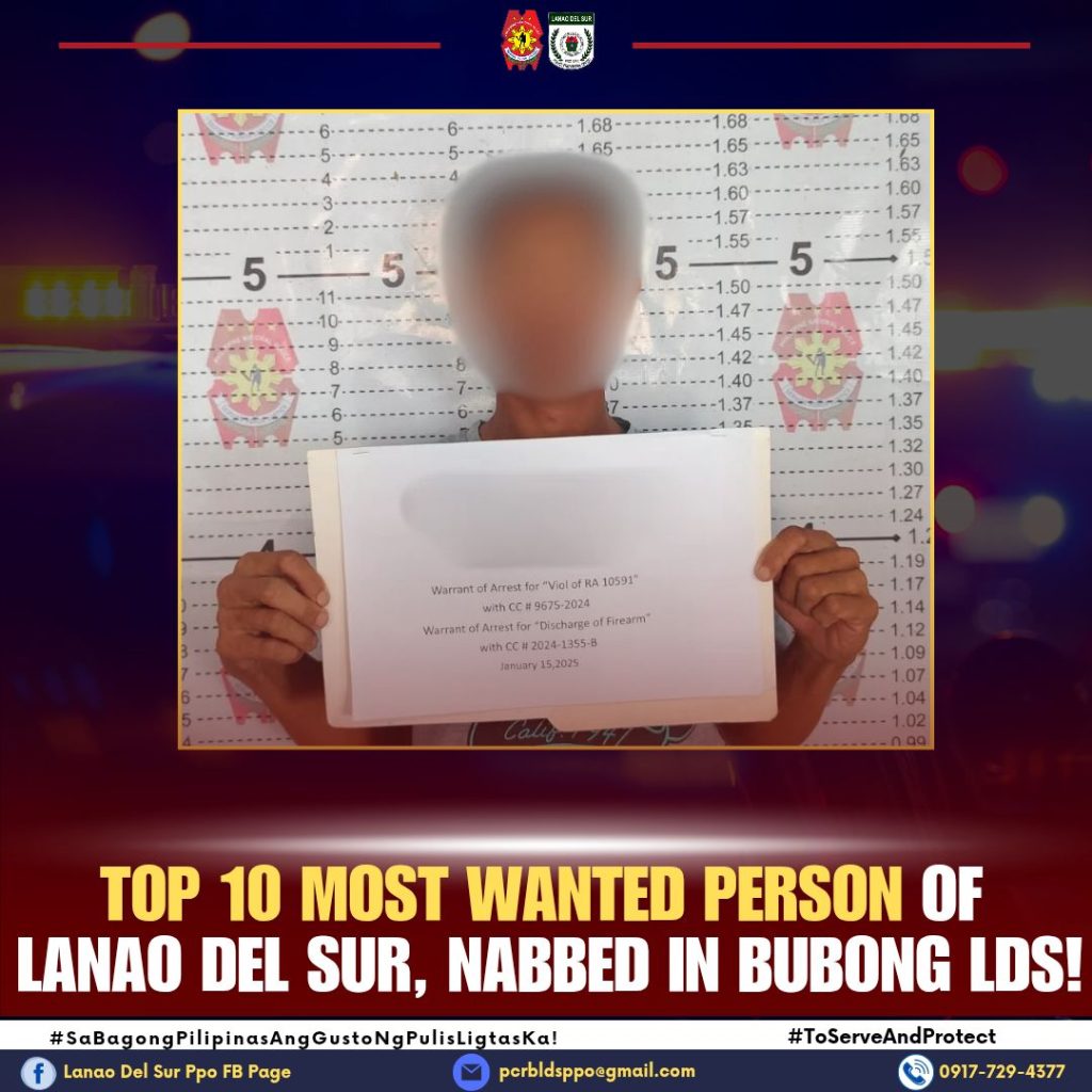 LDSPPO Commends Bubong MPS for Arrest of Most Wanted Person - The ...