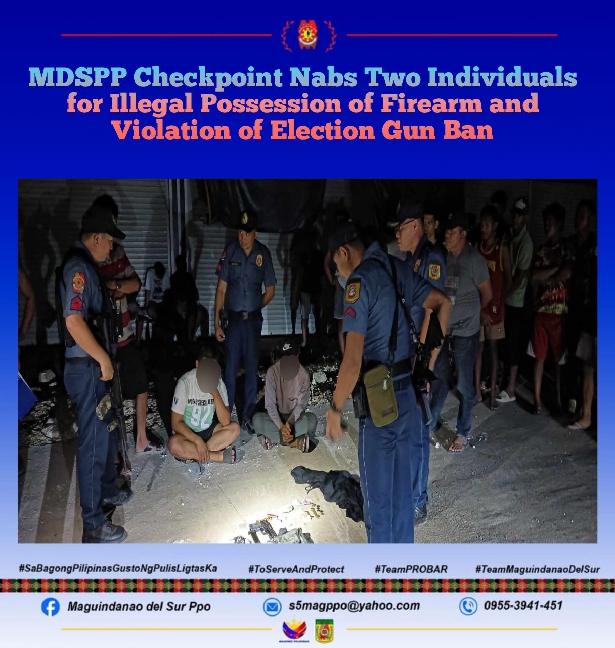 Two Nabbed at Checkpoint for Illegal Firearm, Violation of Election Gun ...