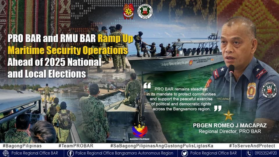 PNP Steps Up Maritime Security in Sulu Ahead of 2025 National and Local ...