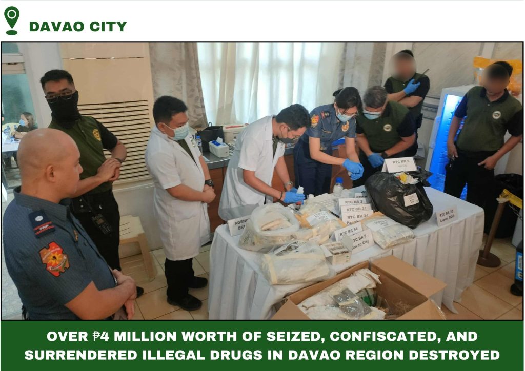 PDEA RO 11 Destroys Over ₱4 Million Worth of Illegal Drugs in Davao ...