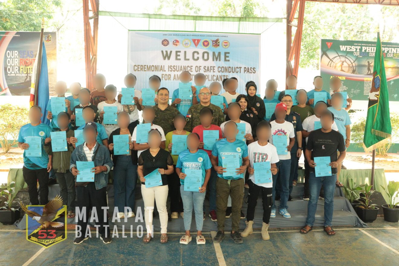 Philippine Army Issues Safe Conduct Passes to 40 Amnesty Applicants in ...